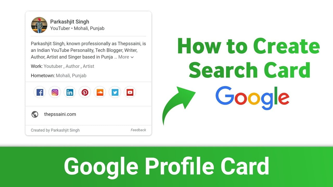 How To Create Google Profile Card